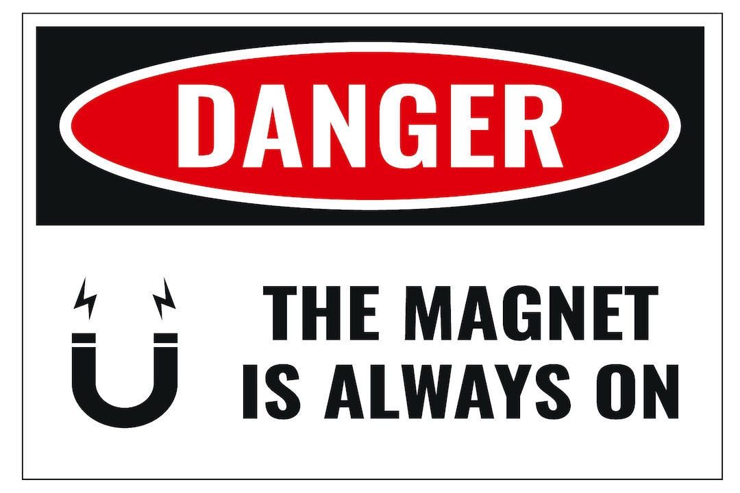 Magnet Danger Indoor/outdoor Safety Sign 5 Pack 18"wx 12"h 4mm ...