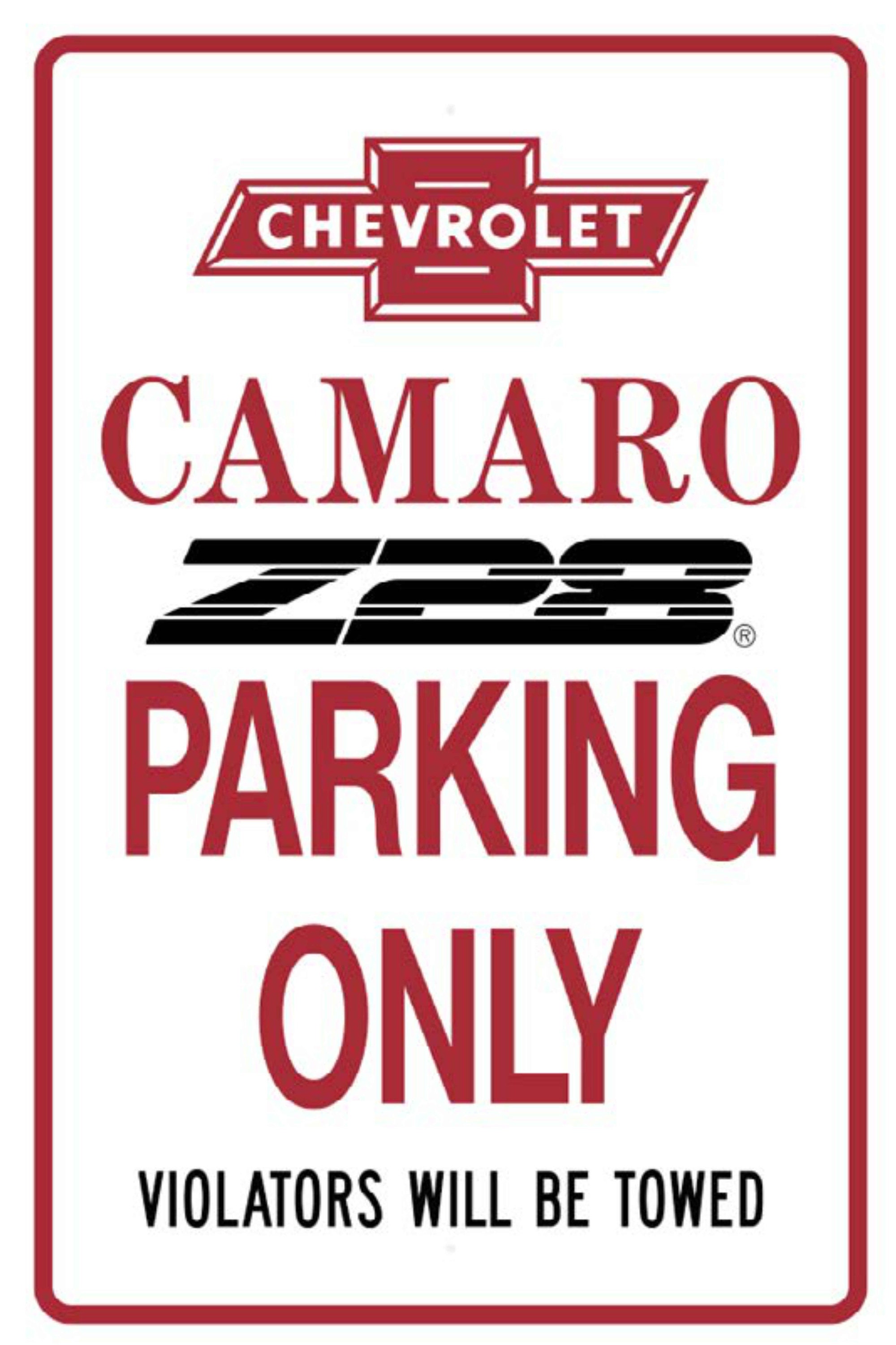 Chevrolet Camaro Z28 Parking Sign 12x18 Aluminum .040 - Etsy