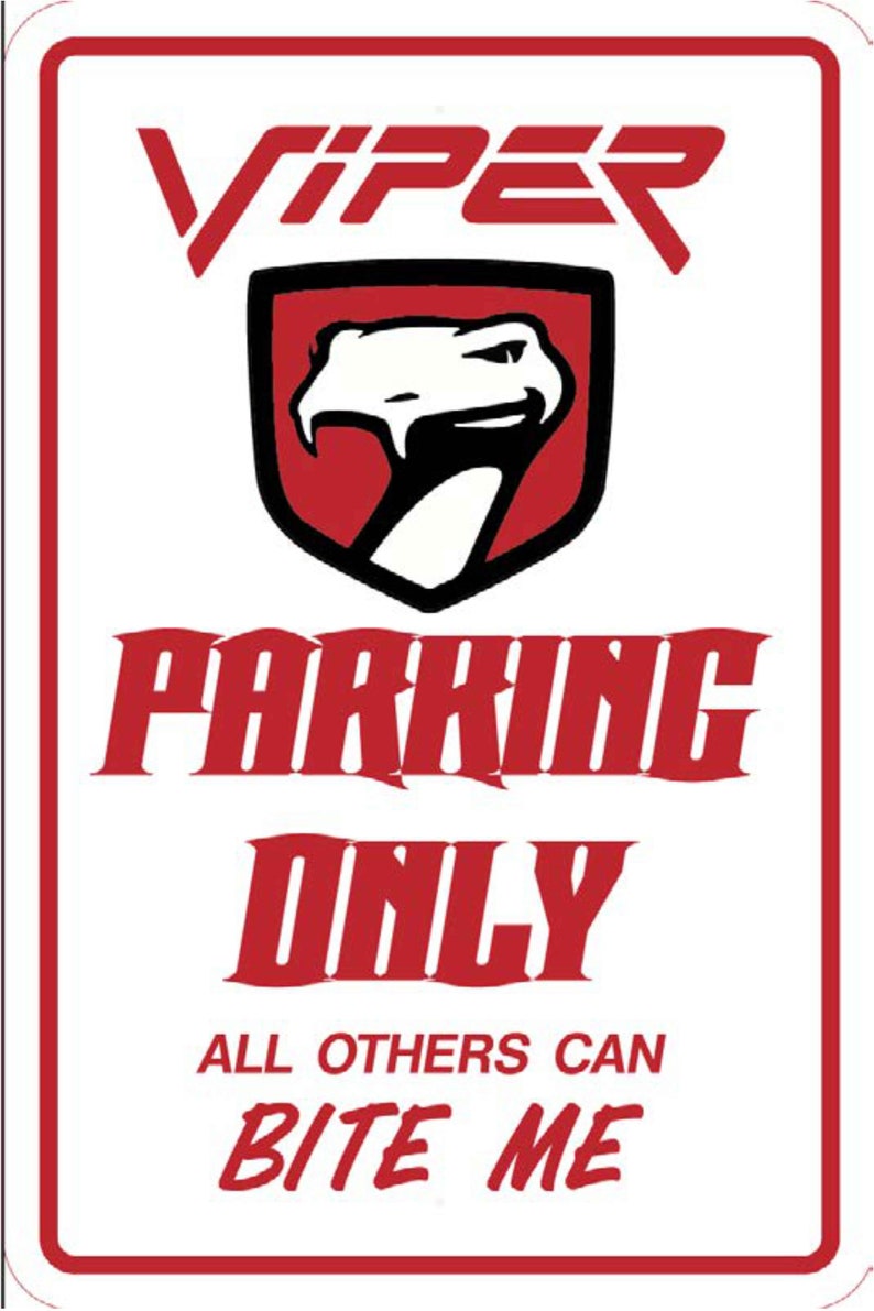Viper Parking Sign 12x18 Aluminum .040 - Etsy