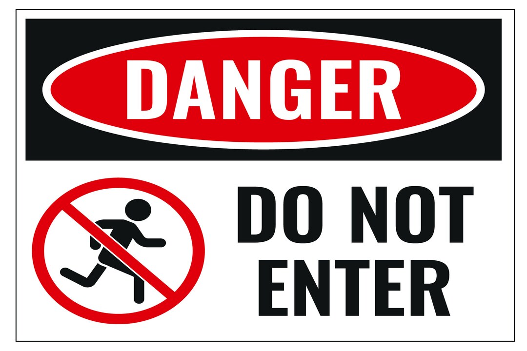 Do Not Enter Danger Indoor/outdoor Safety Sign 5 Pack 18"wx 12"h 4mm ...