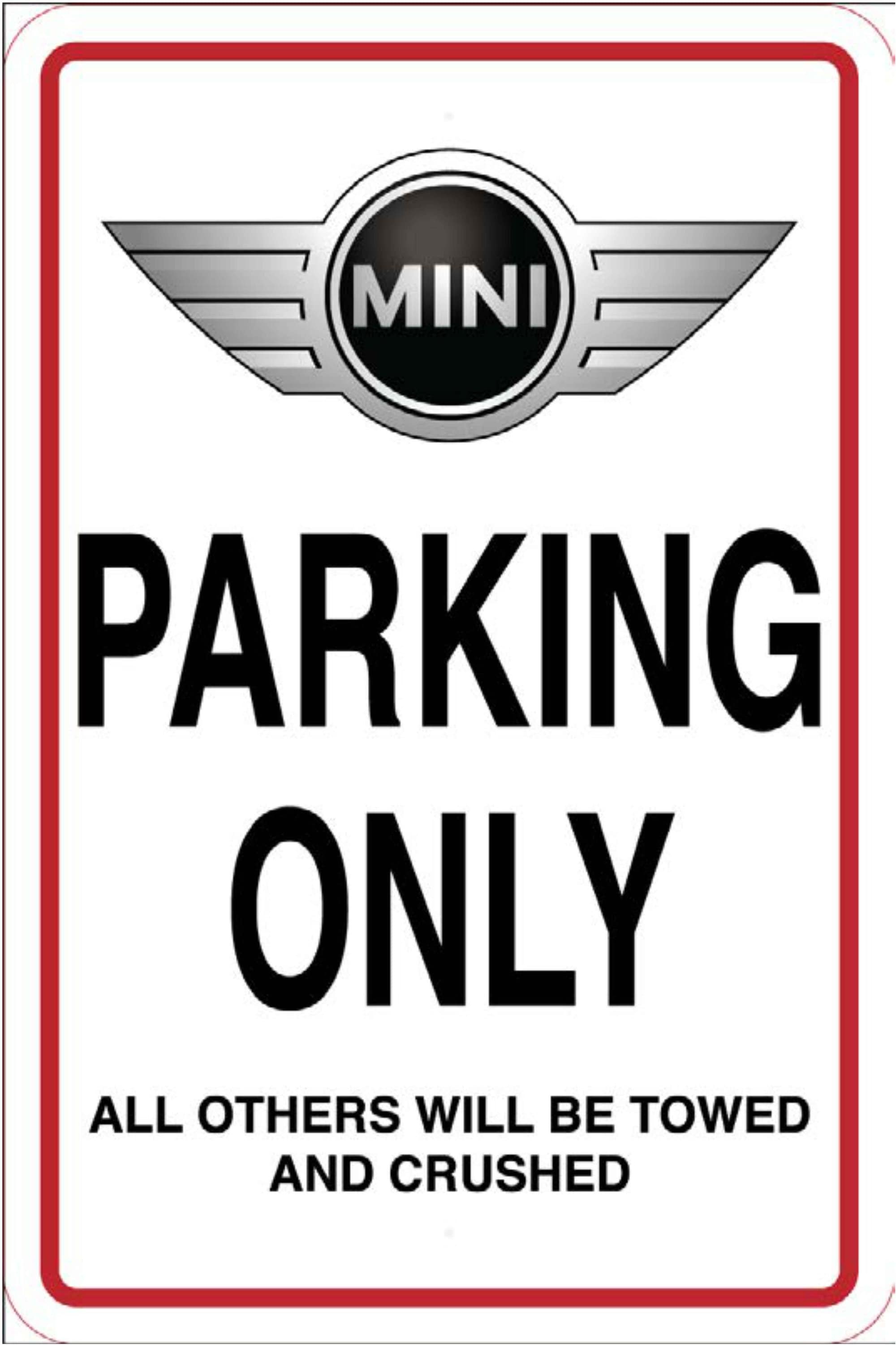 Mini Cooper Parking Sign 12x18 Aluminum .040 - Etsy