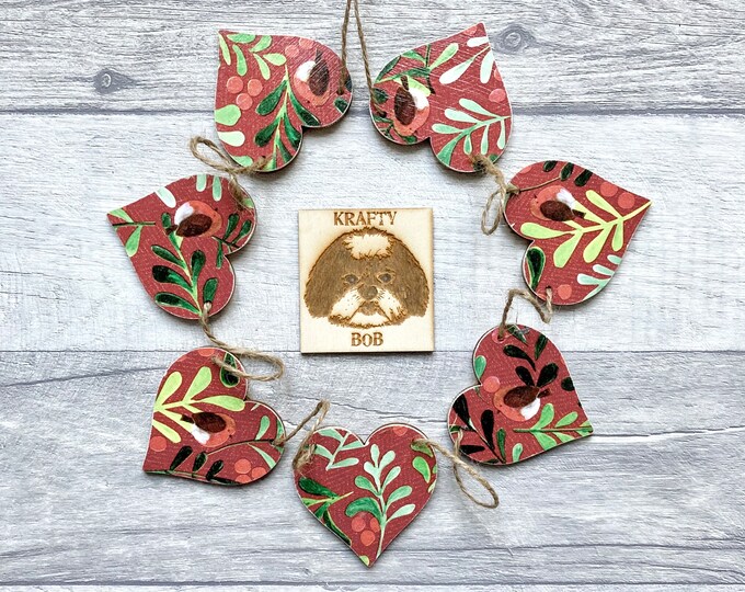 Robin Christmas Garland Needle Felted Christmas Decoration Handmade ...