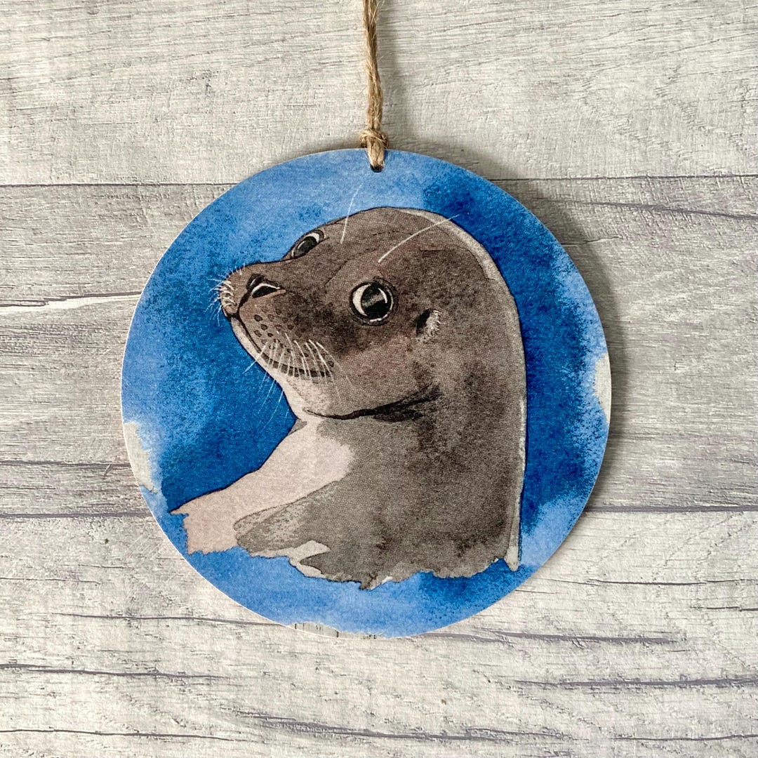 Seal Decoration, Coastal Decor for the Home, Wooden Sea Creature ...