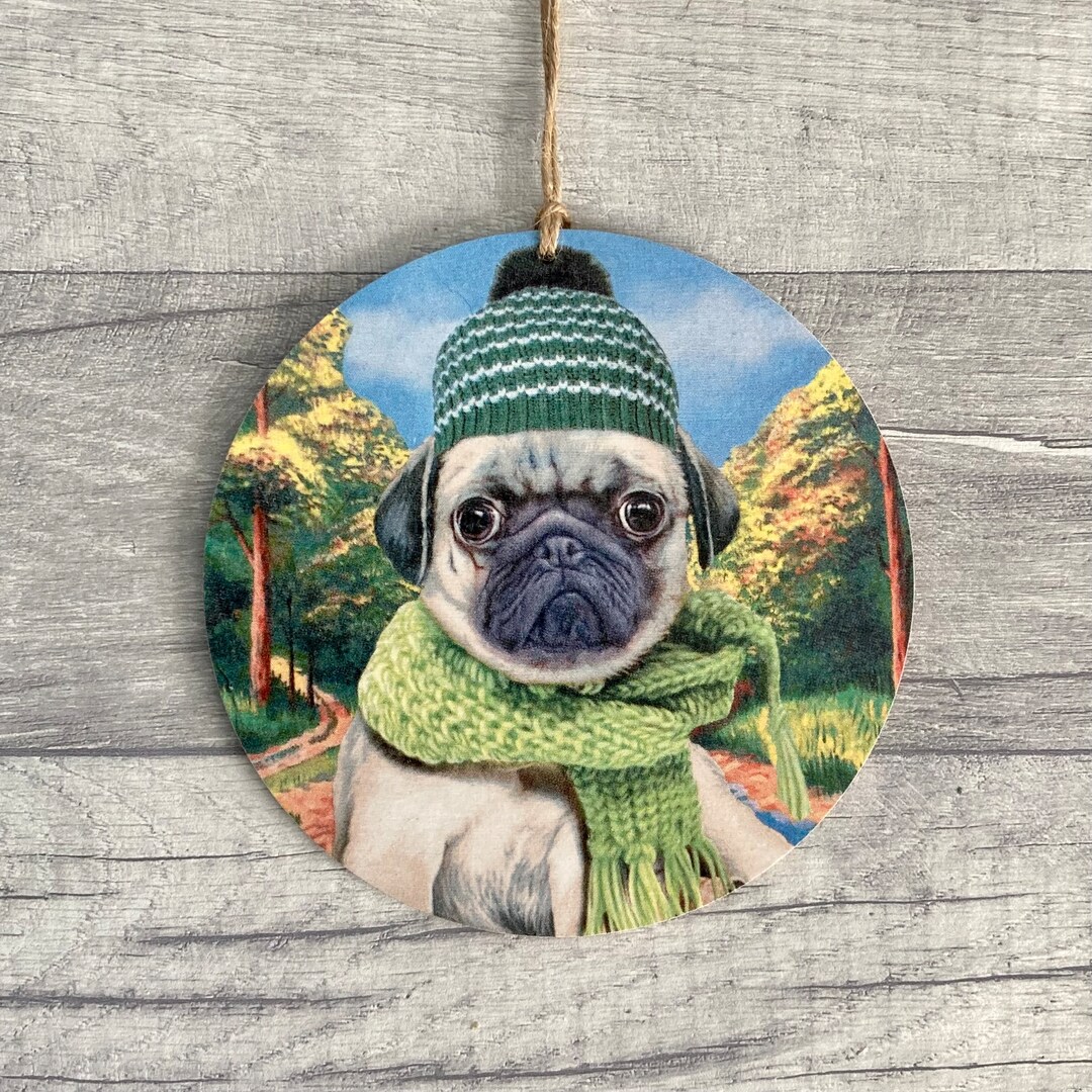 Pug Decoration, Pug Gift for Friend, Valentines Day Gift for Pug Owner ...