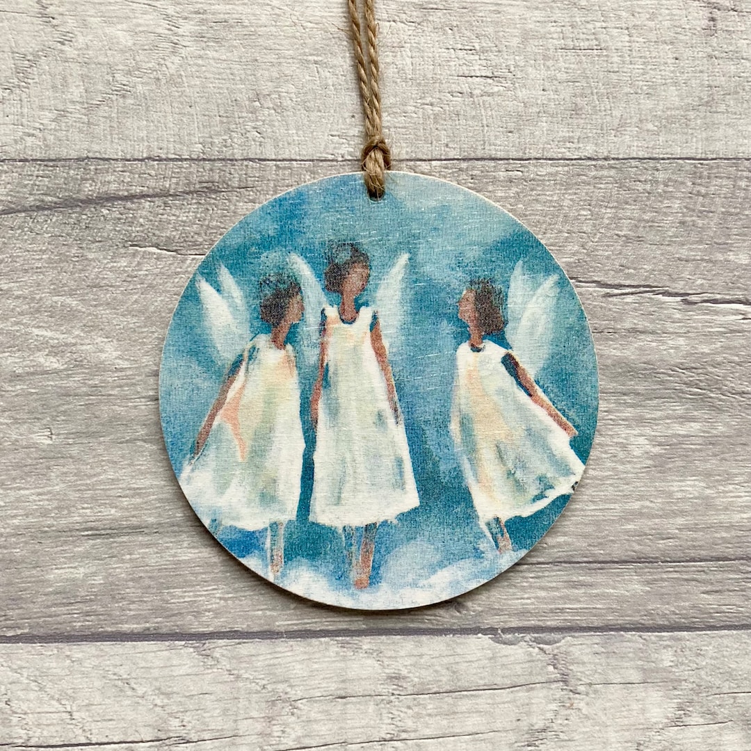 Christmas Angel Decoration, Wooden Religious Ornament for Communion ...