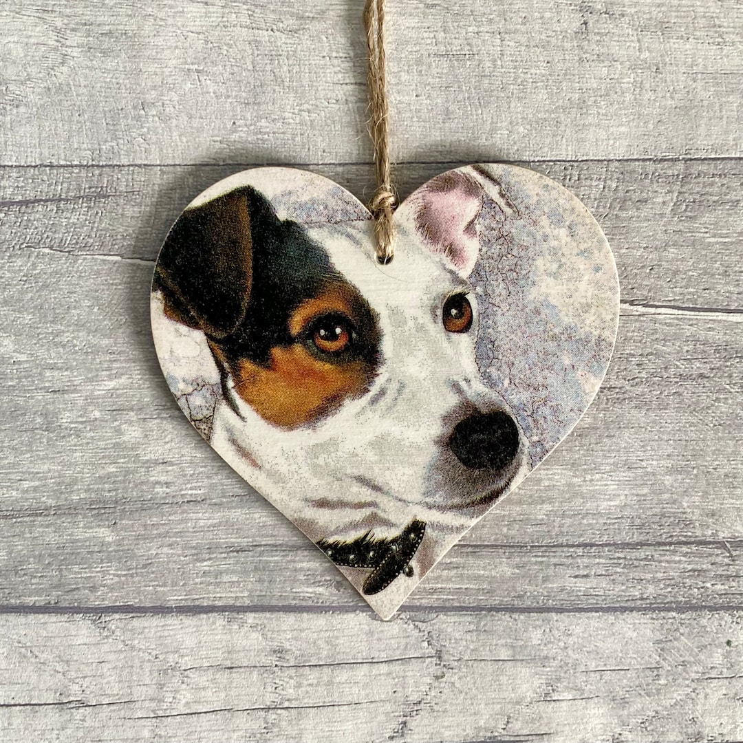 Jack Russell Decoration, Wooden Jack Russell Gift for Her, Birthday ...