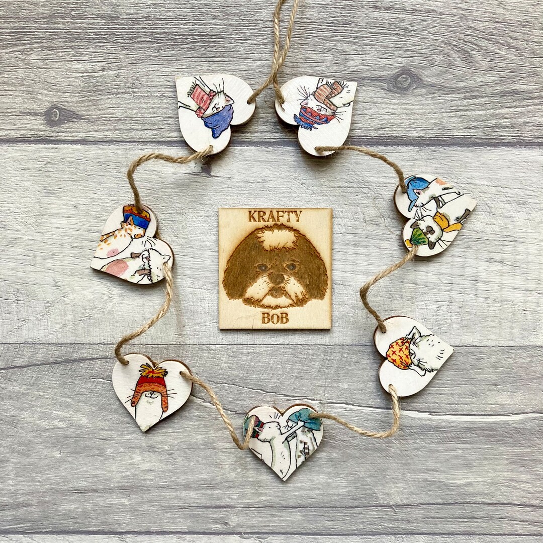 Cat Bunting, Cat Garland, Birthday Present for Cat Lover, Cat Gifts for ...