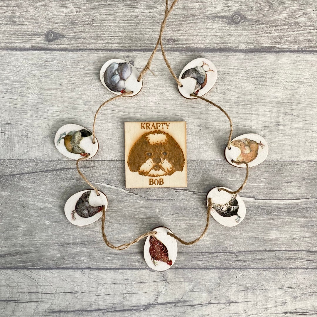 Emma Bridgewater Hen Bunting, Chicken Gifts, Wooden Egg Garland for the ...