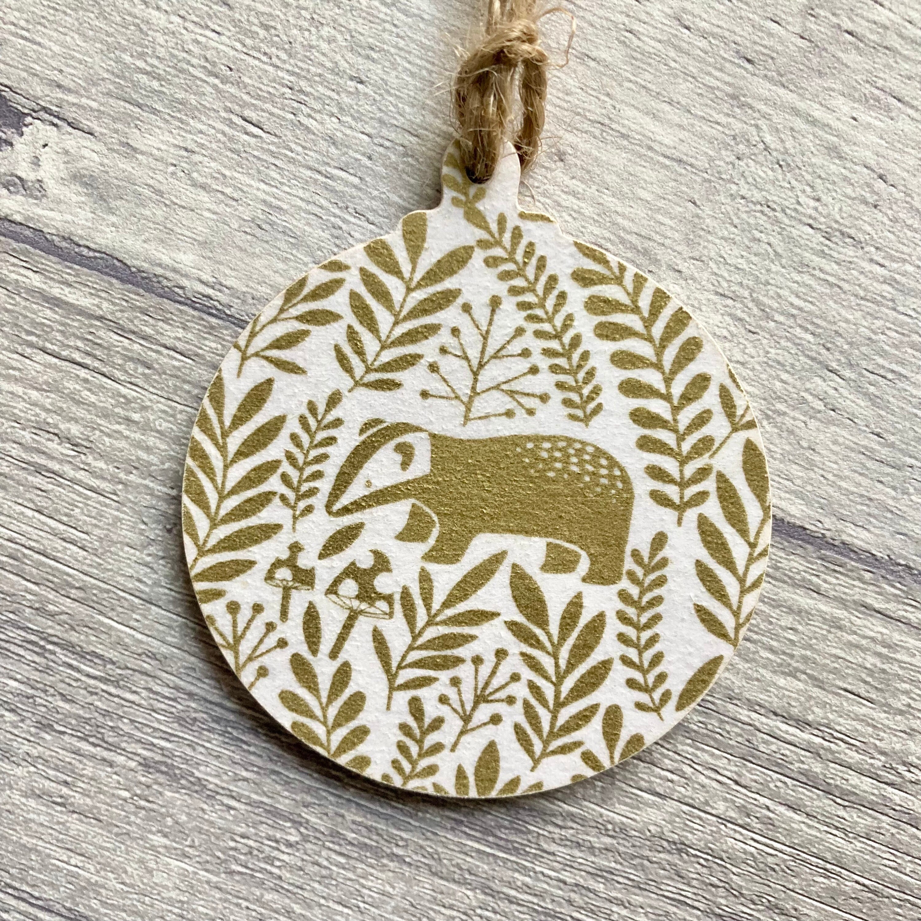 Woodland Animal Baubles for Christmas Tree, Forest Creature Decorations ...