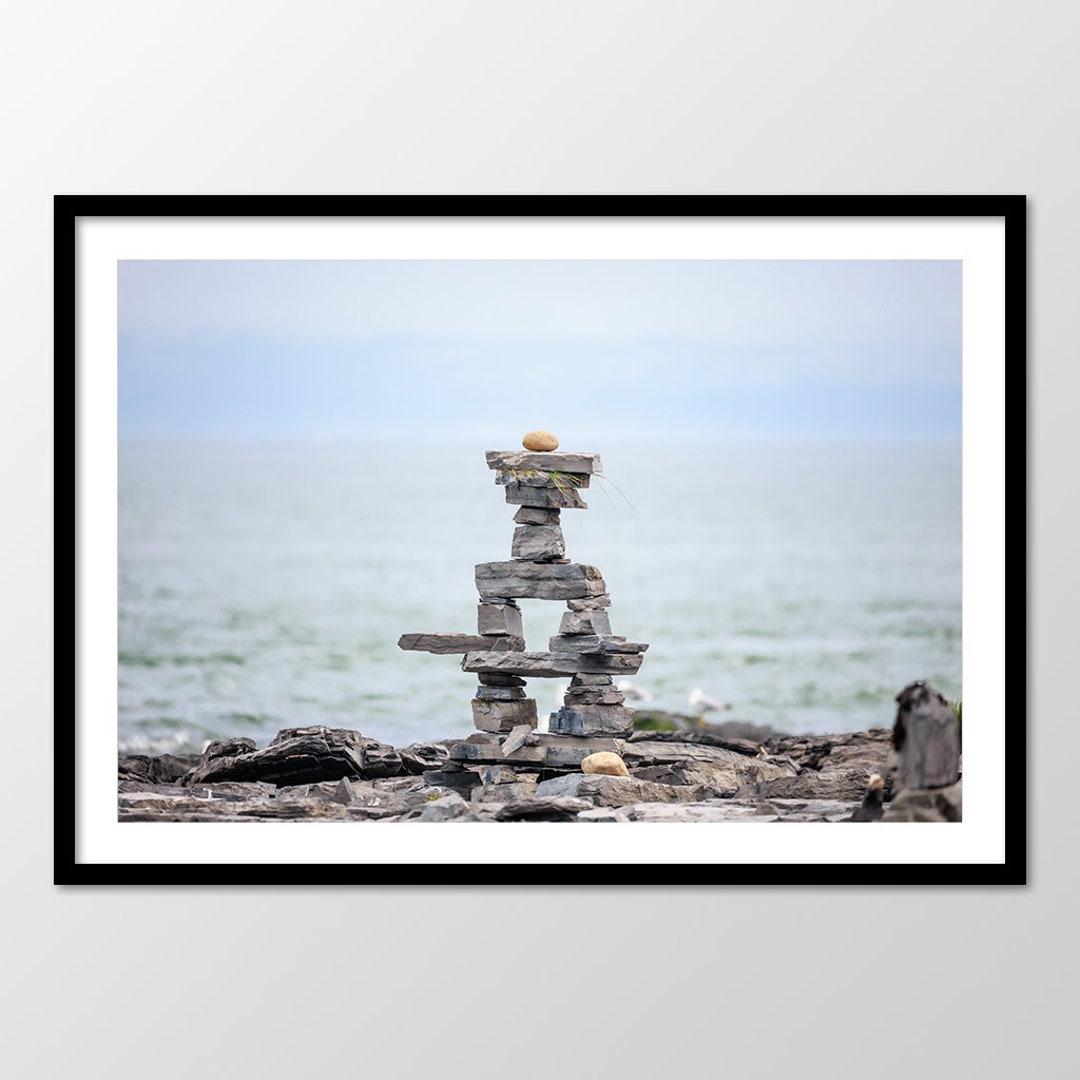 ᐃᓄᒃᓱᒃ | Photo of Quebec | an Inukshuk Along the St. Lawrence River ...