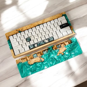 Wrist Rest Resin,keyboard Wrist Rest,green Resin Epoxy,wooden Wrist ...
