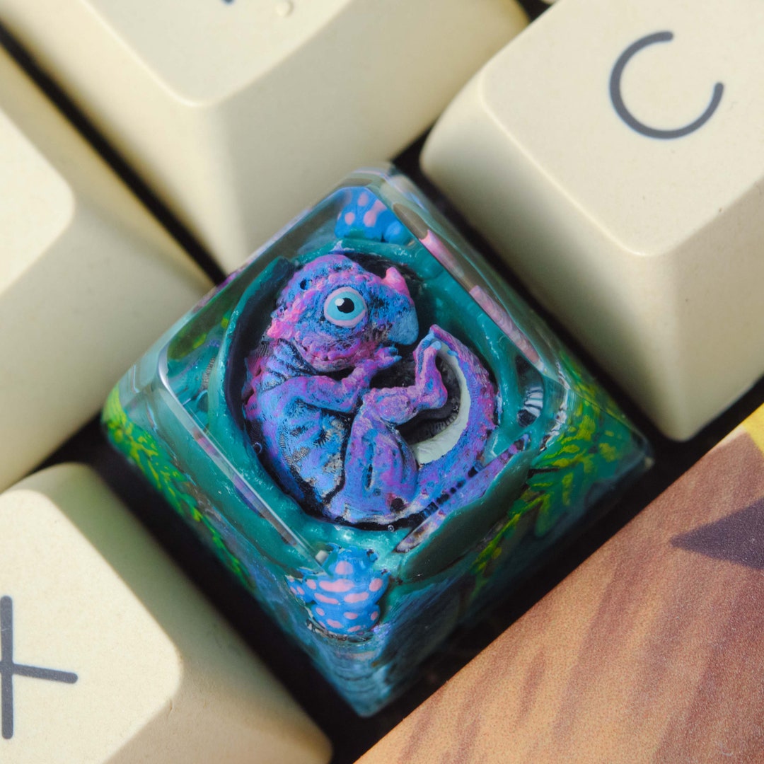 ESC Resin Keycap, Custom Dinosaur Artisan Keycaps, Custom Keycap Cute, Handmade Gifts for ...