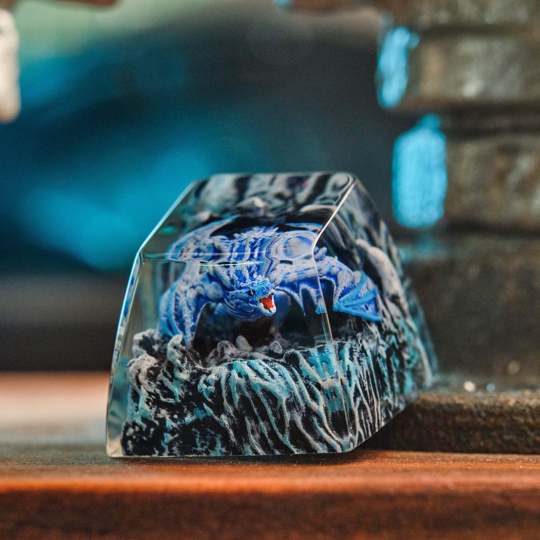 Keycap Artisan Dragon Esc,custom Handmade Keycaps,keycaps Anime,green ...