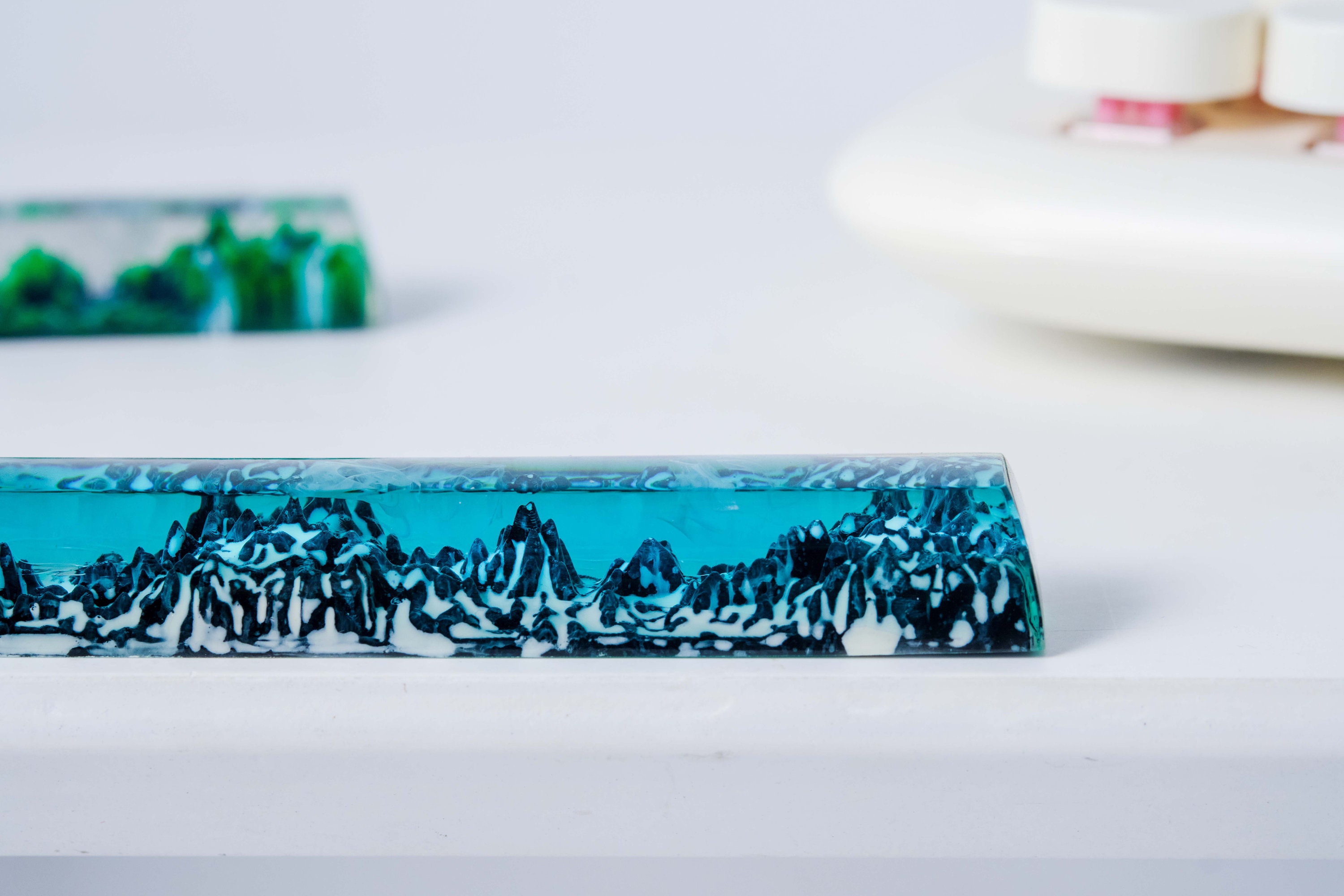Keycap Artisan Snow Mountain,keycaps Cute,custom Blue Keycaps,artisan ...