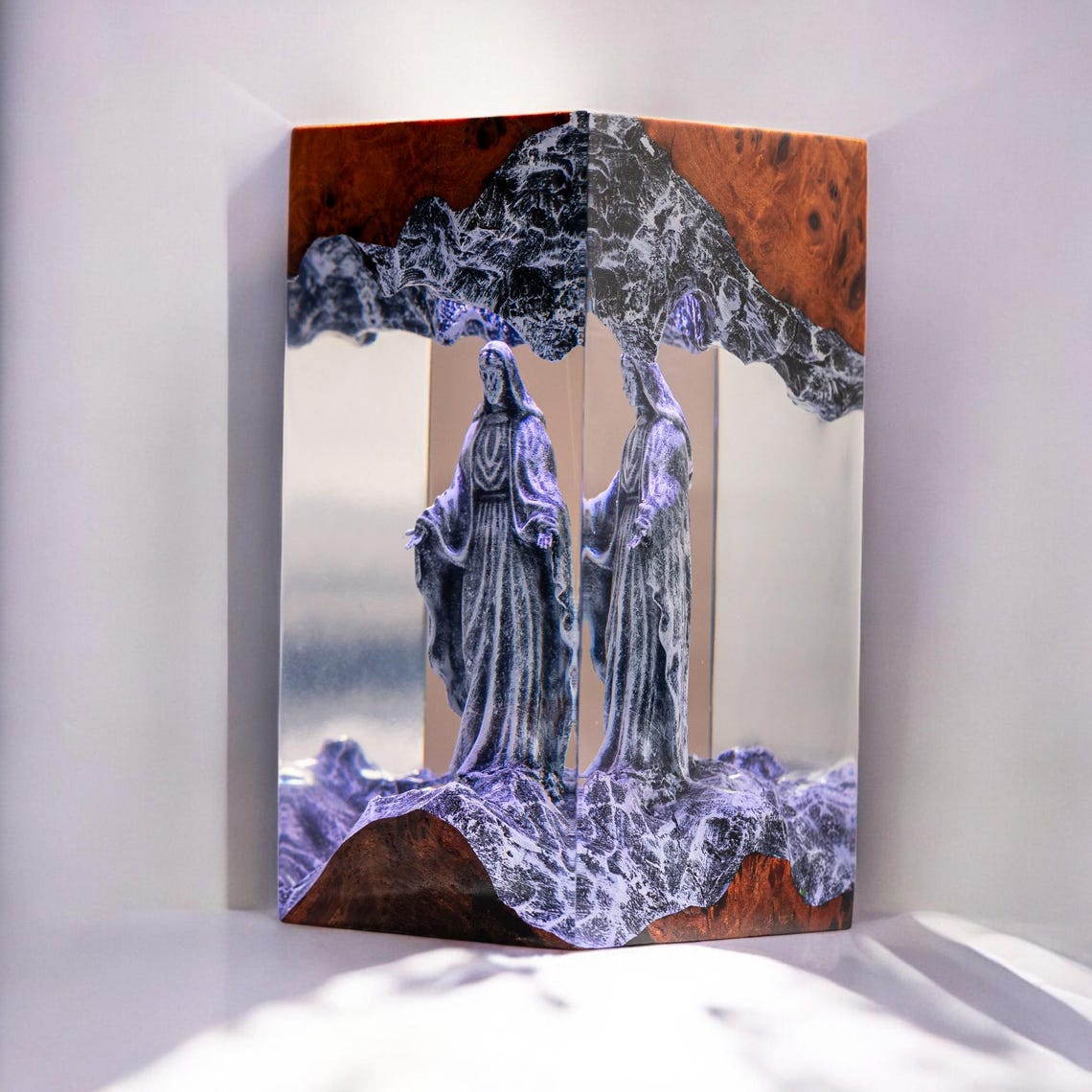 Virgin Mary Resin Lamp | Religious Night Light | Christian Home Decor ...