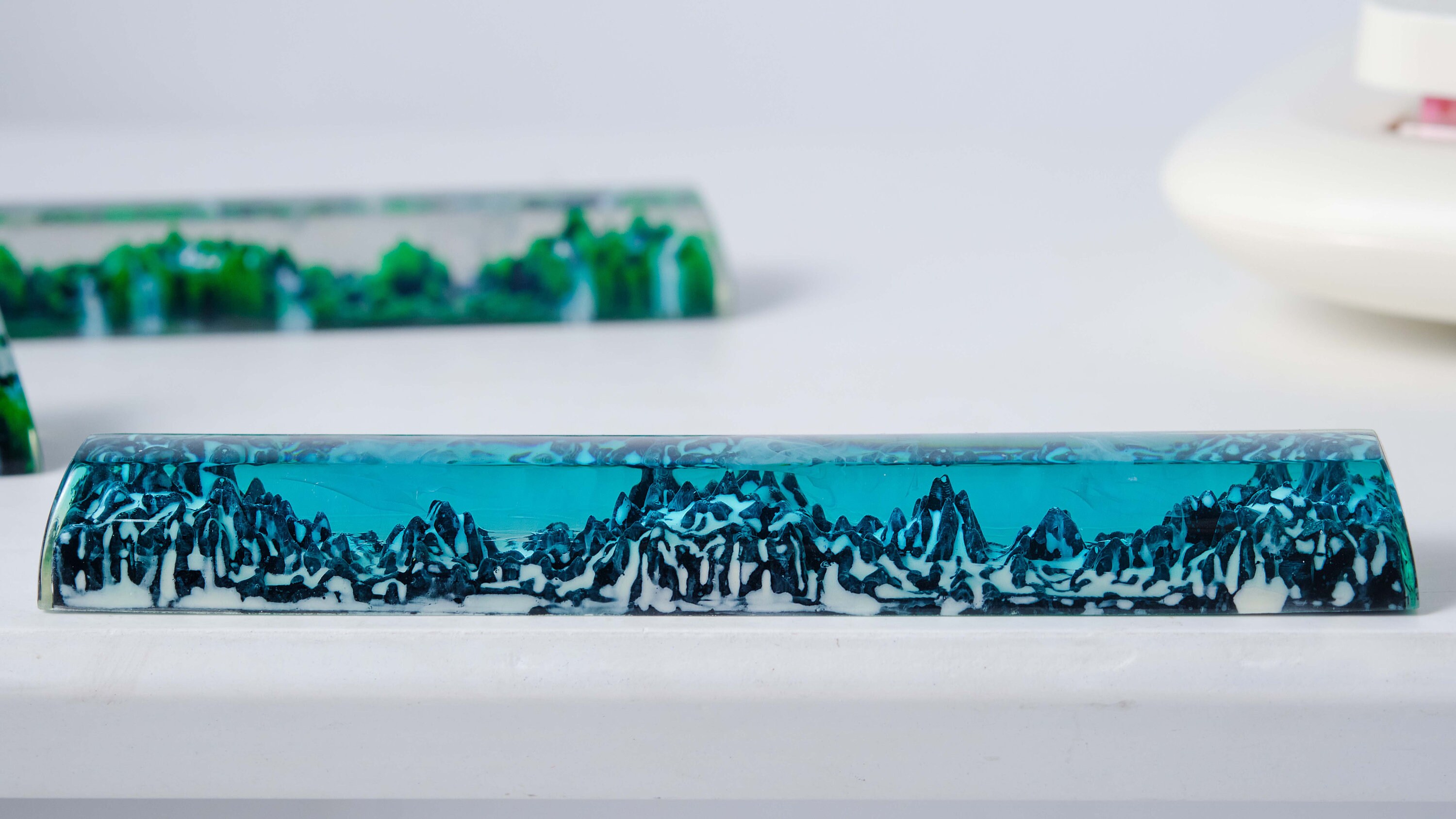 Keycap Artisan Snow Mountain,keycaps Cute,custom Blue Keycaps,artisan ...
