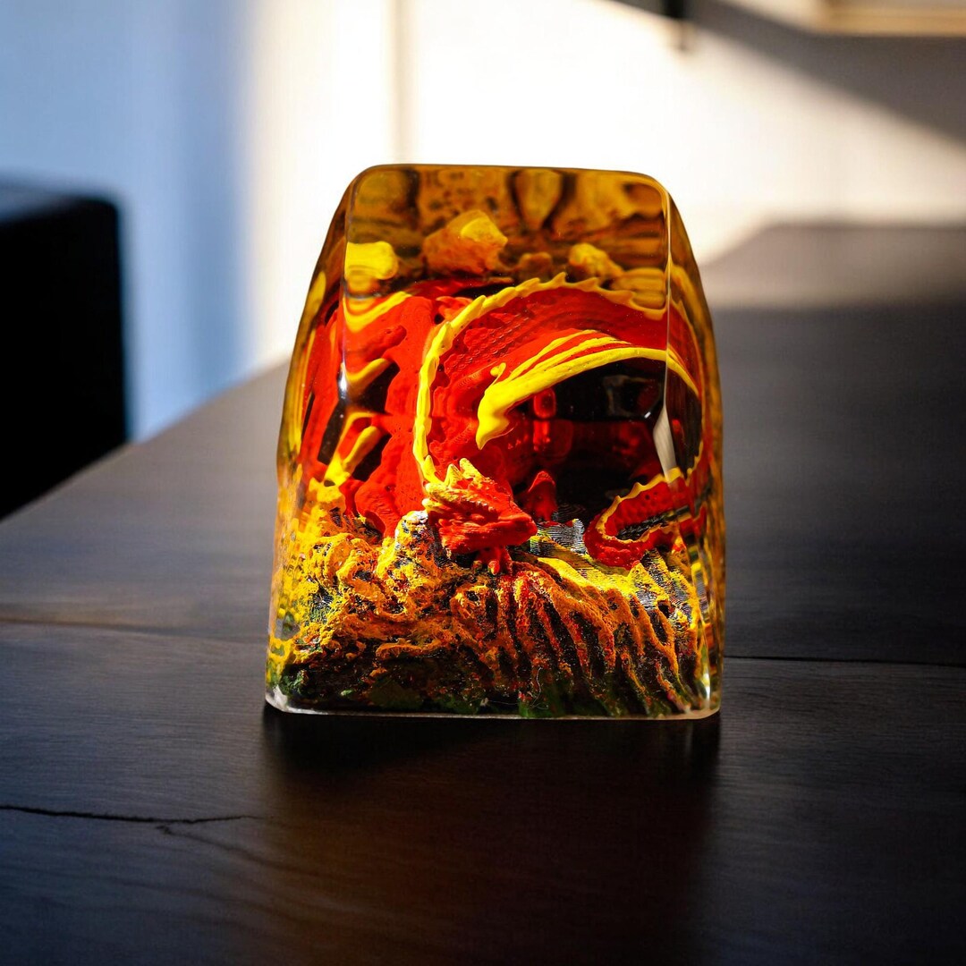 Keycap Artisan Dragon Esc,custom Handmade Keycaps,red Keycaps ...