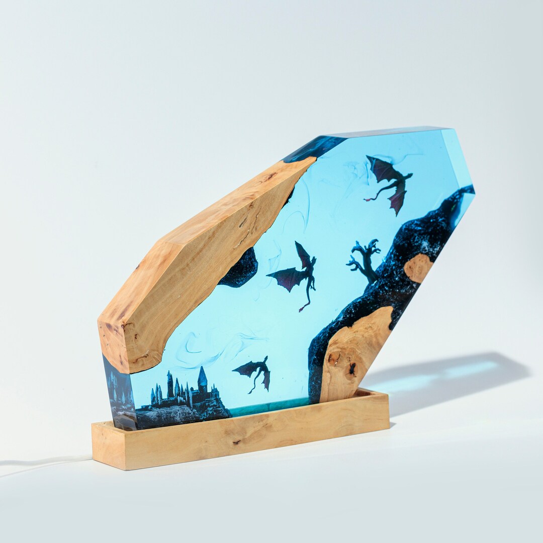 Lamp Custom Resin, Lamp Dragon Resin Epoxy,epoxy Resin Lamp,night Light ...