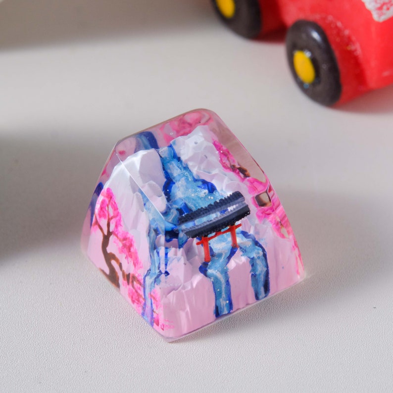 Keycap Cherry Blossom,keycap Torii Gate Natute Artisan,custom Handmade ...