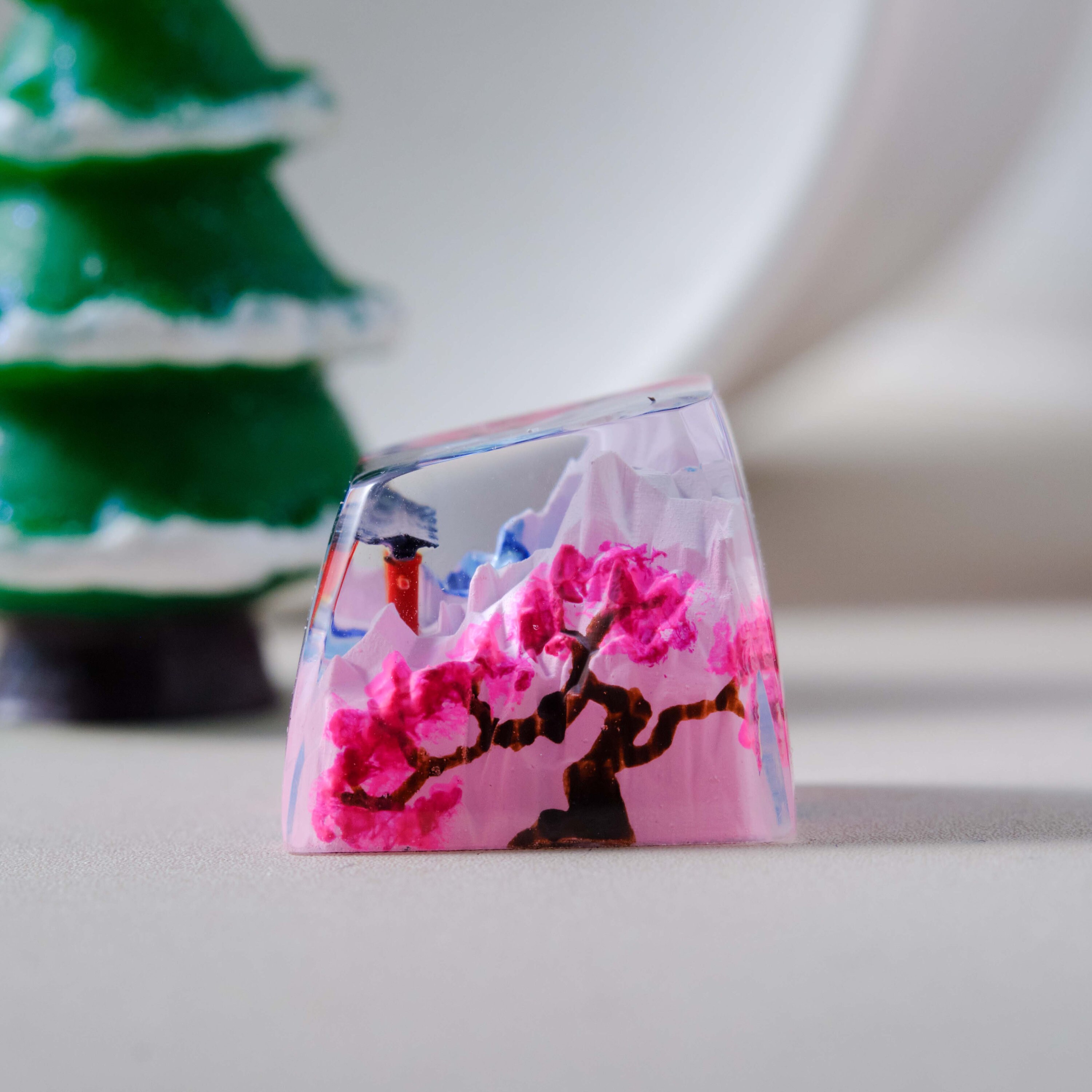 Keycap Cherry Blossom,keycap Torii Gate Natute Artisan,custom Handmade ...