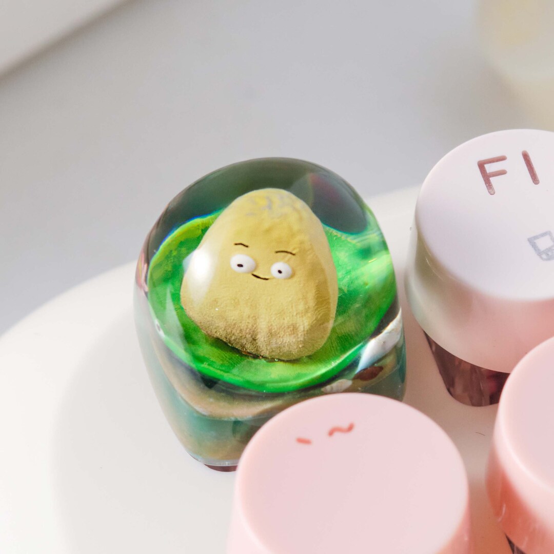 Keycap PLANTS Custom Artisan ,handmade Gift,yellow Keycap, Personalized ...