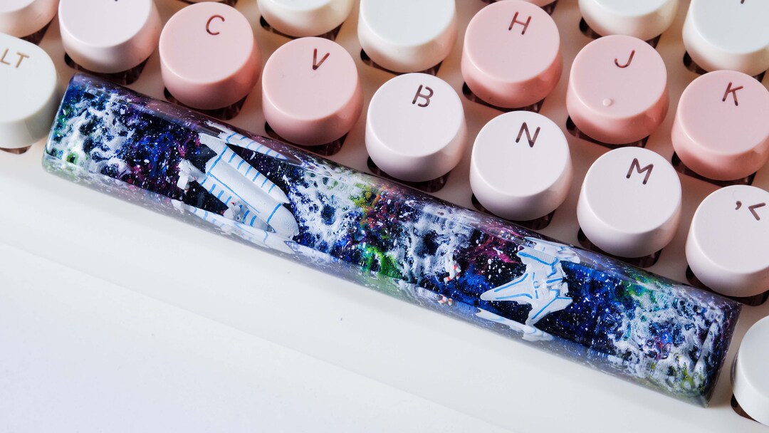 Keycaps Galaxy Resin,custom Artisan Keycaps,astronaut Keycap Spacebar ...
