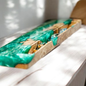 Wrist Rest Resin,keyboard Wrist Rest,green Resin Epoxy,wooden Wrist ...