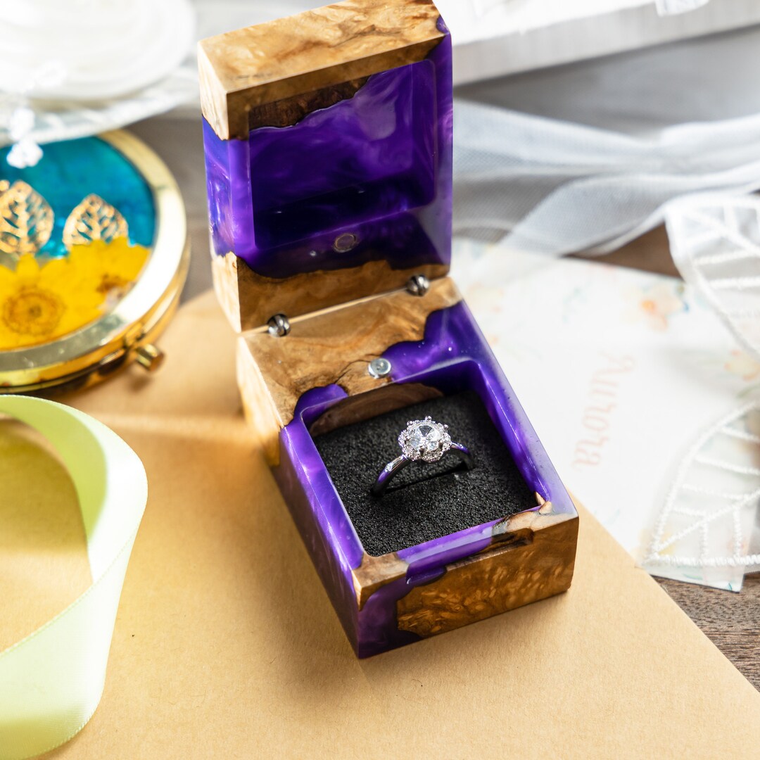Custom ENGAGEMENT RING BOX, Proposal and Vintage Ring Box, Antique ...