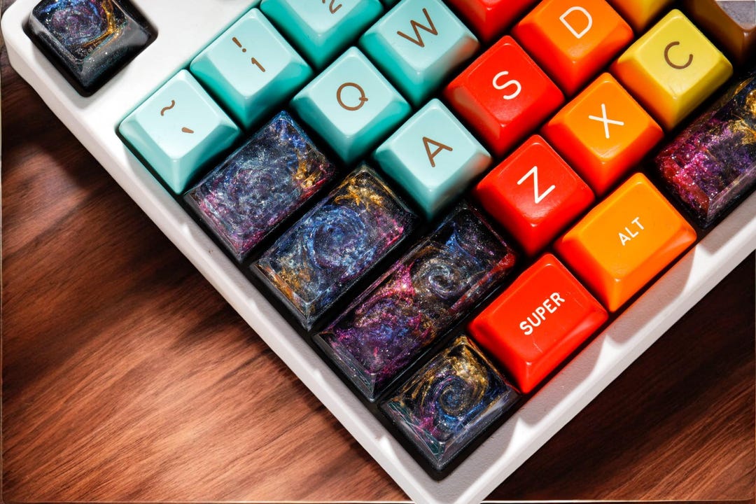 Galaxy Artisan Keycaps, Custom Artisan Keycaps,cute Anime Keycaps ...
