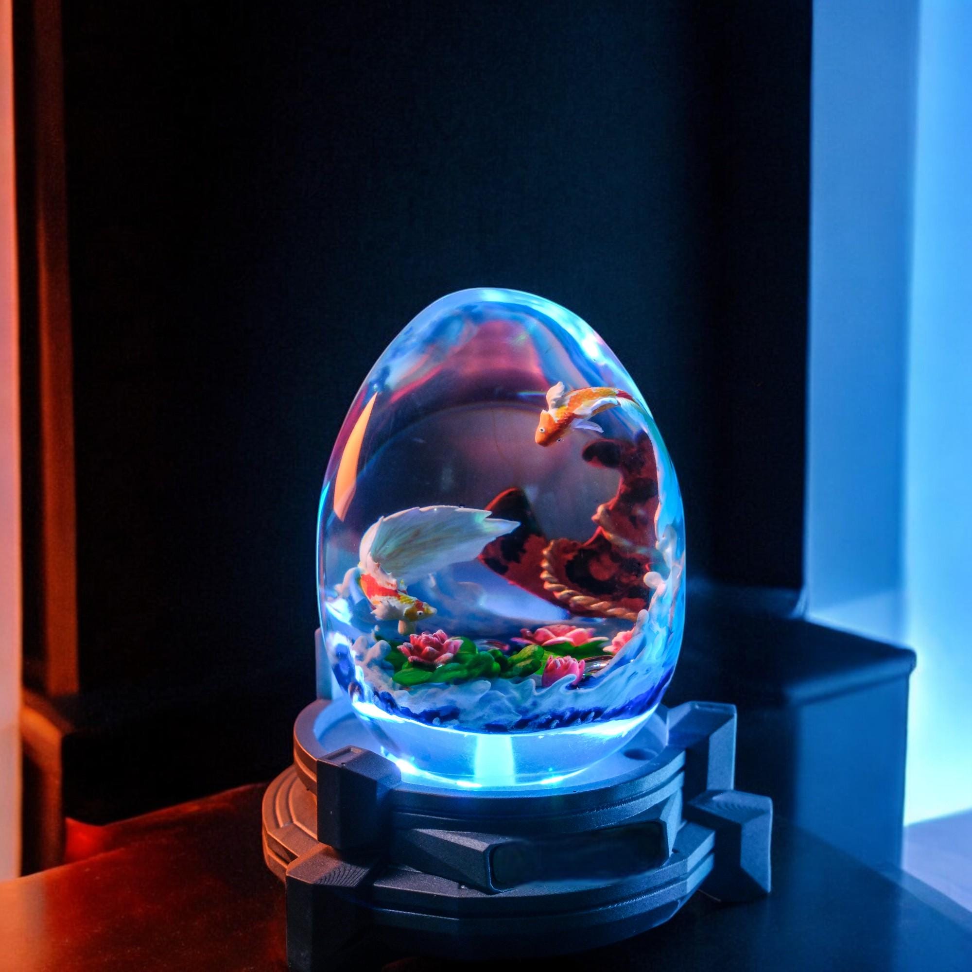 Lamp Koi Fish Egg,lamp Custom Resin,night Light Epoxy,koi Fish Egg ...
