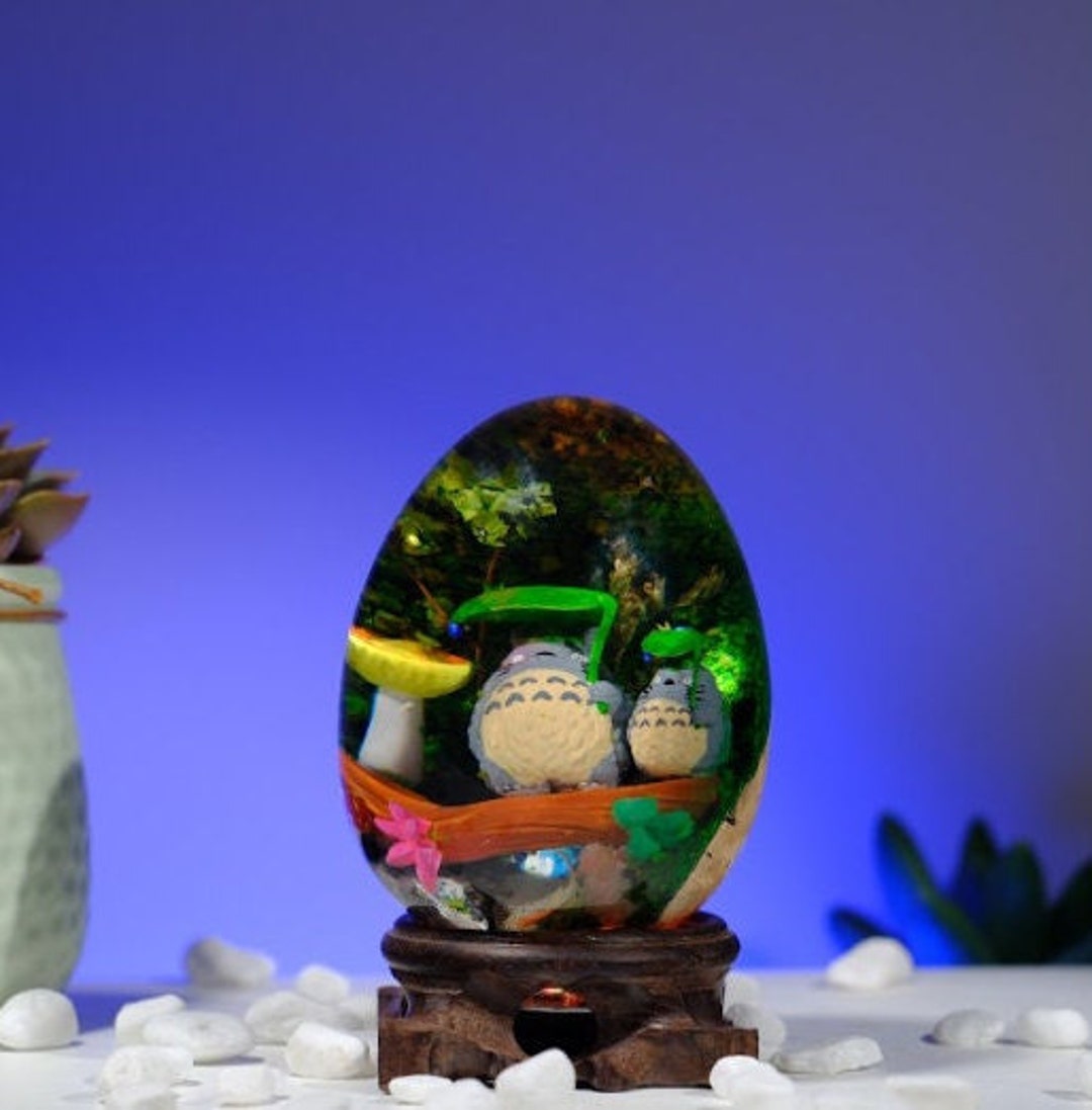 CHILDHOOD ANIME Resin Lamp Egg Epoxy Resin Art Handcrafted - Etsy