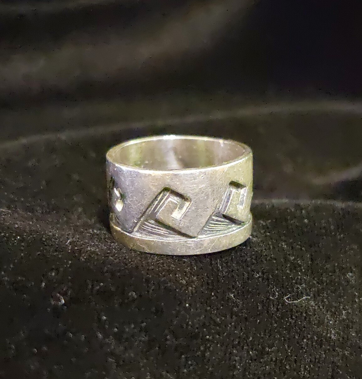 Vintage Hopi Overlay Silver Ring - Etsy