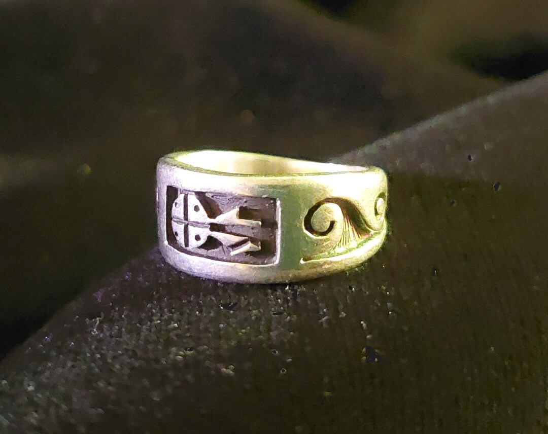 Hopi Overlay Ring by Sparky Masawytewa - Etsy
