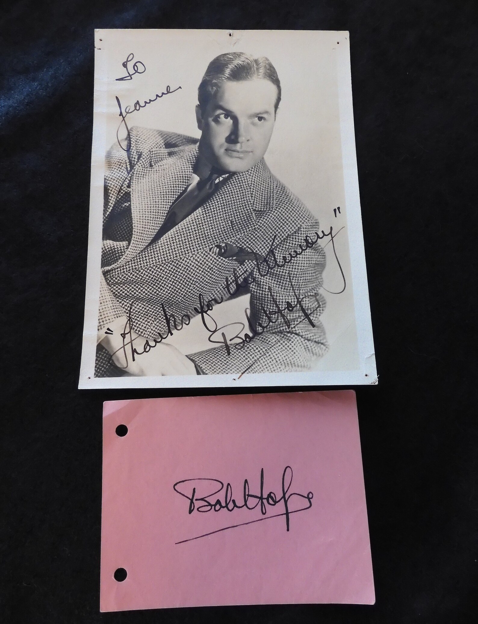 Bob Hope Autographed Photo and Card - Etsy