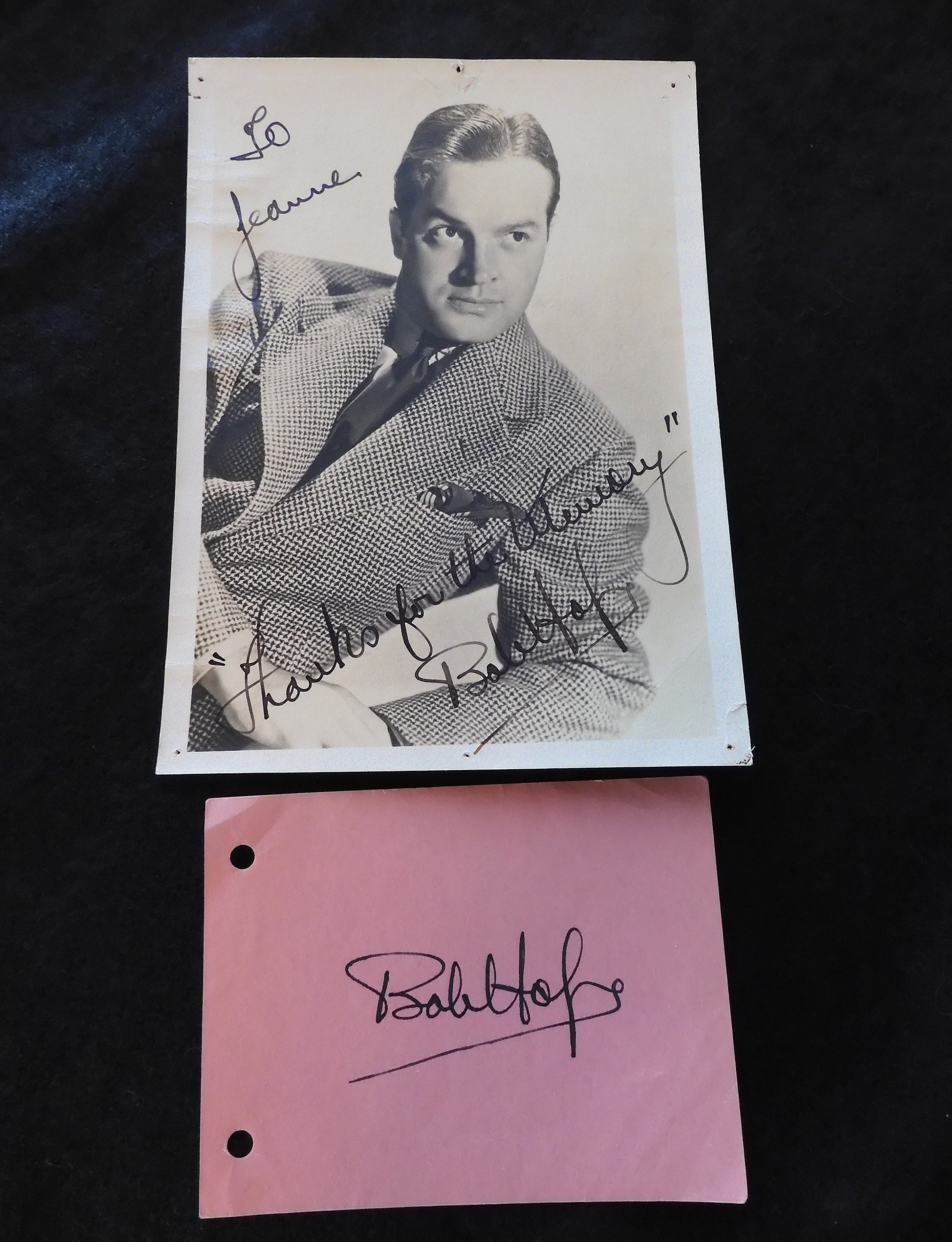 Bob Hope Autographed Photo and Card - Etsy