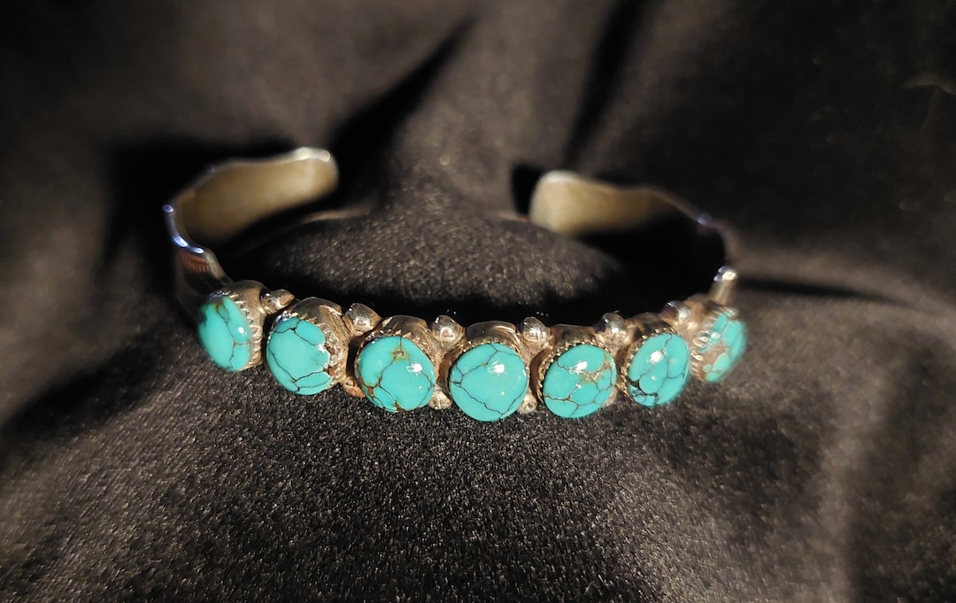 Zuni Carico Lake Turquoise Cuff Bracelet - Etsy