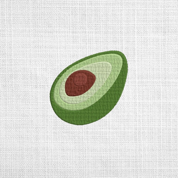 Avocado Design File Avocado Embroidery File Avocado Art | Etsy