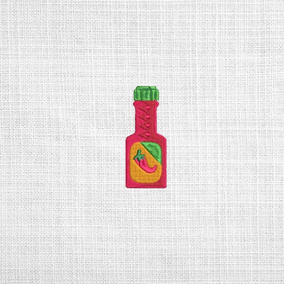 Hot Sauce Embroidery Design File Hot Sauce Machine Embroidery - Etsy