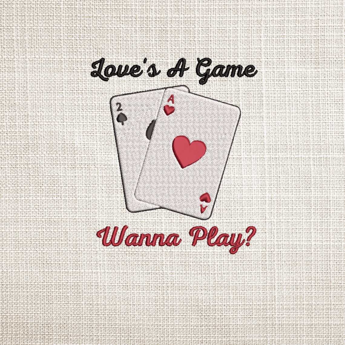 Playing Cards Machine Embroidery Design File- Game Cards Embroidery ...