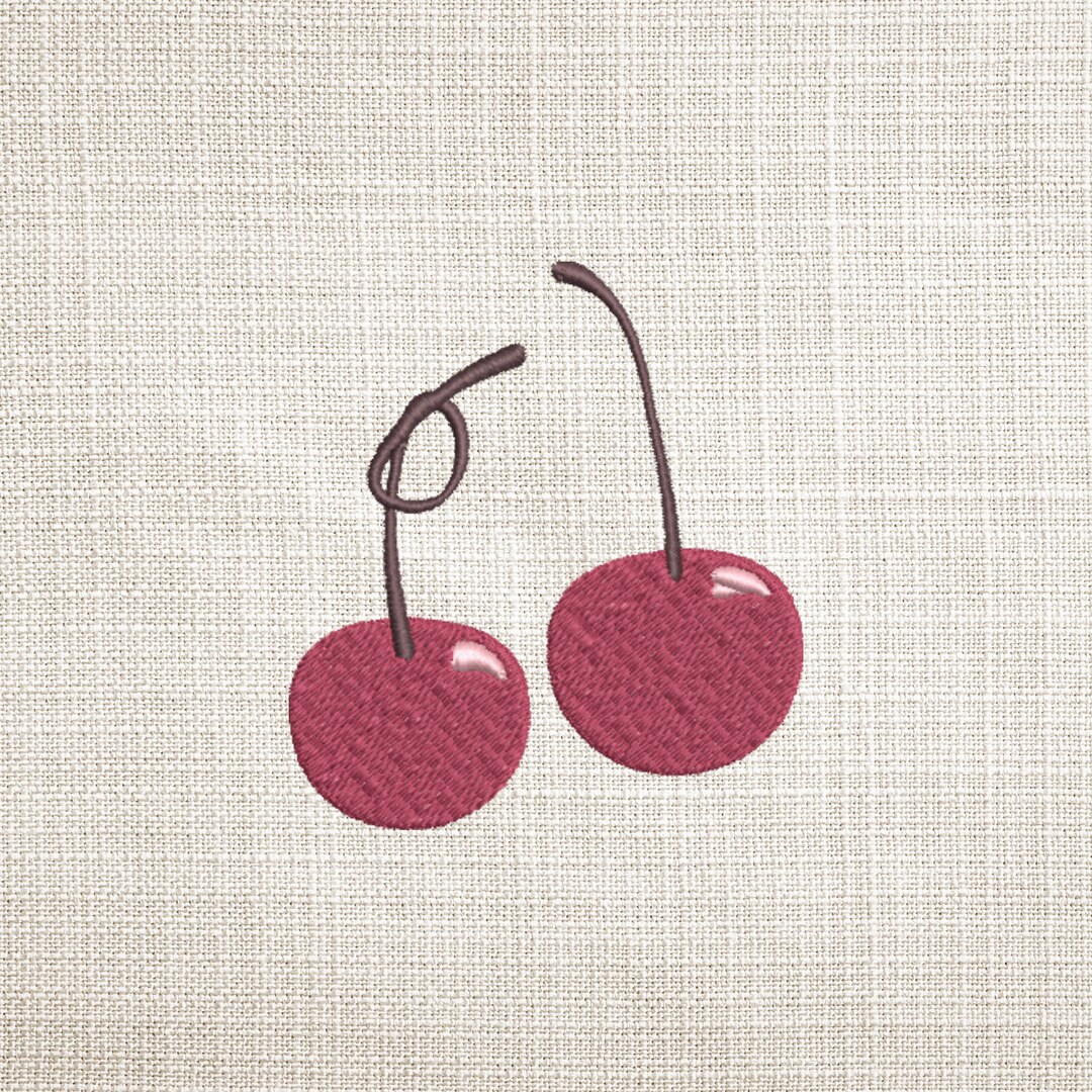 Cherry Machine Embroidery Design File- Cherry Embroidery File ...
