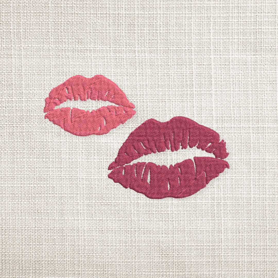 Lips Machine Embroidery Design File- Lips Embroidery File- Valentines ...