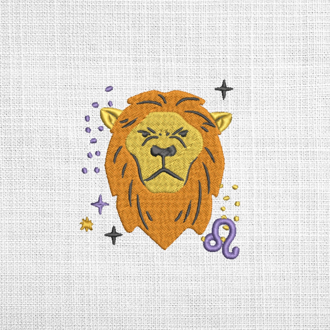 Leo Embroidery File | Horoscope Machine Embroidery File| Zodiac Machine ...