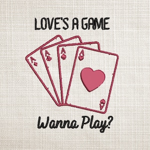 Playing Cards Machine Embroidery Design File- Game Cards Embroidery ...