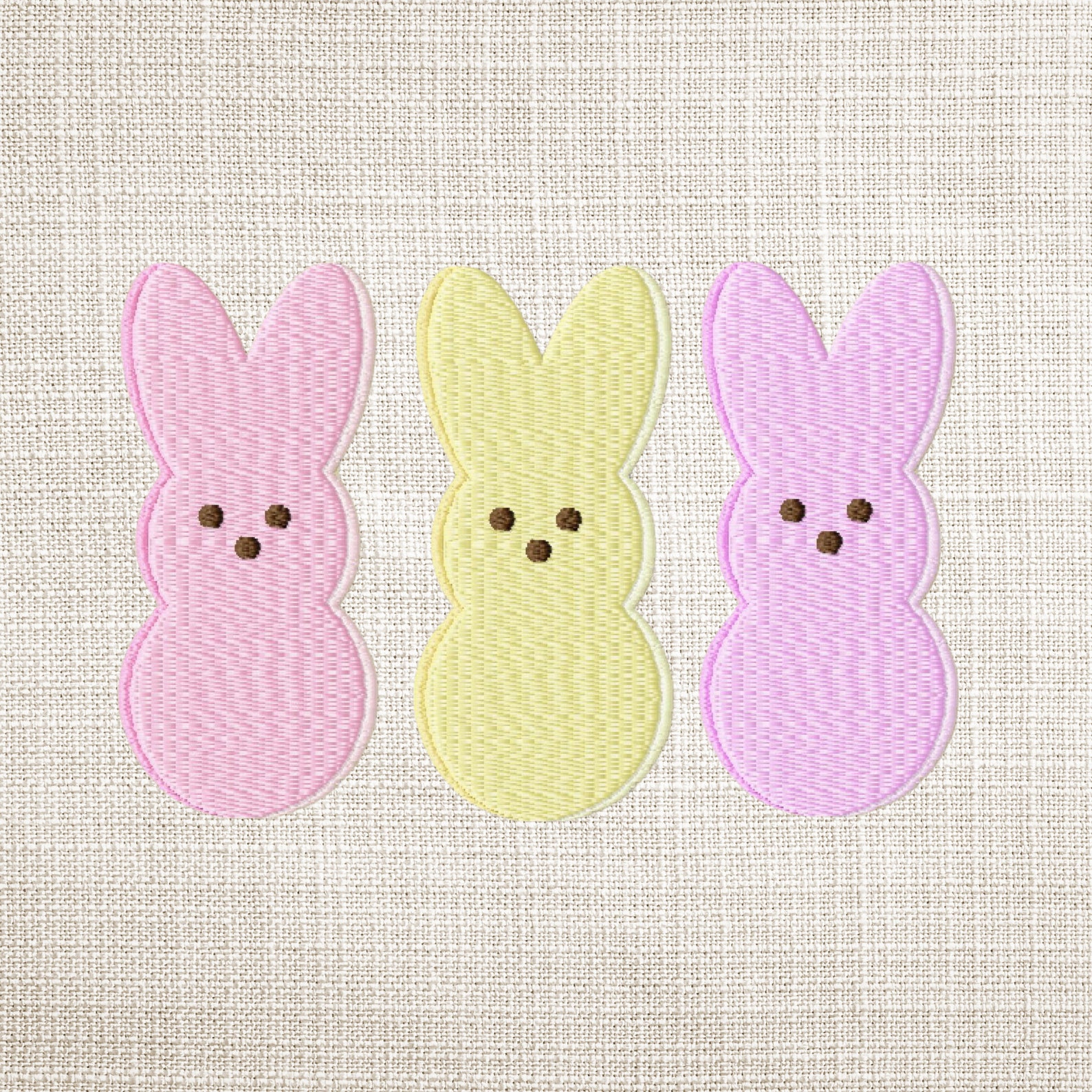 Peeps Embroidery Design File- Easter Bunny Machine Embroidery File ...