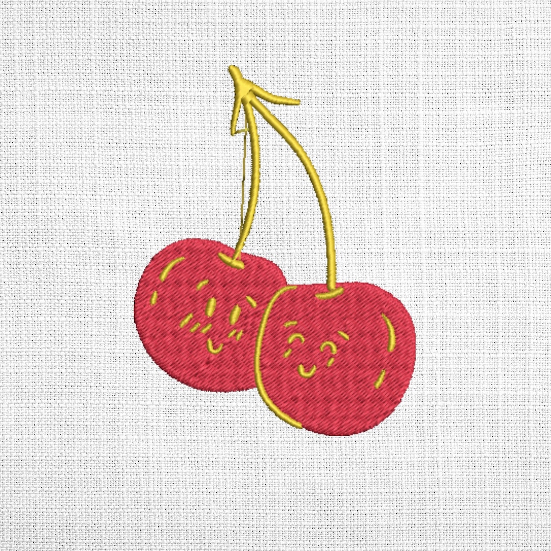 Cherry Embroidery Design File- Cherry Machine Embroidery File- Cherry ...