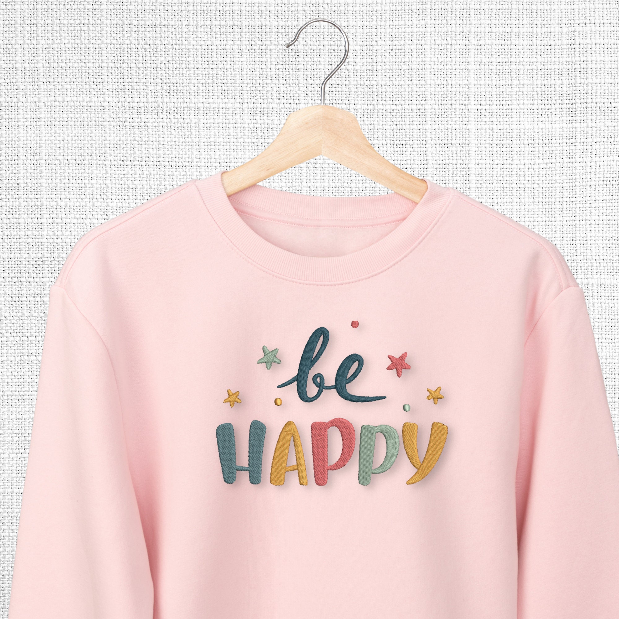 Be Happy Design File- Be Happy Embroidery File- Be Happy Machine ...