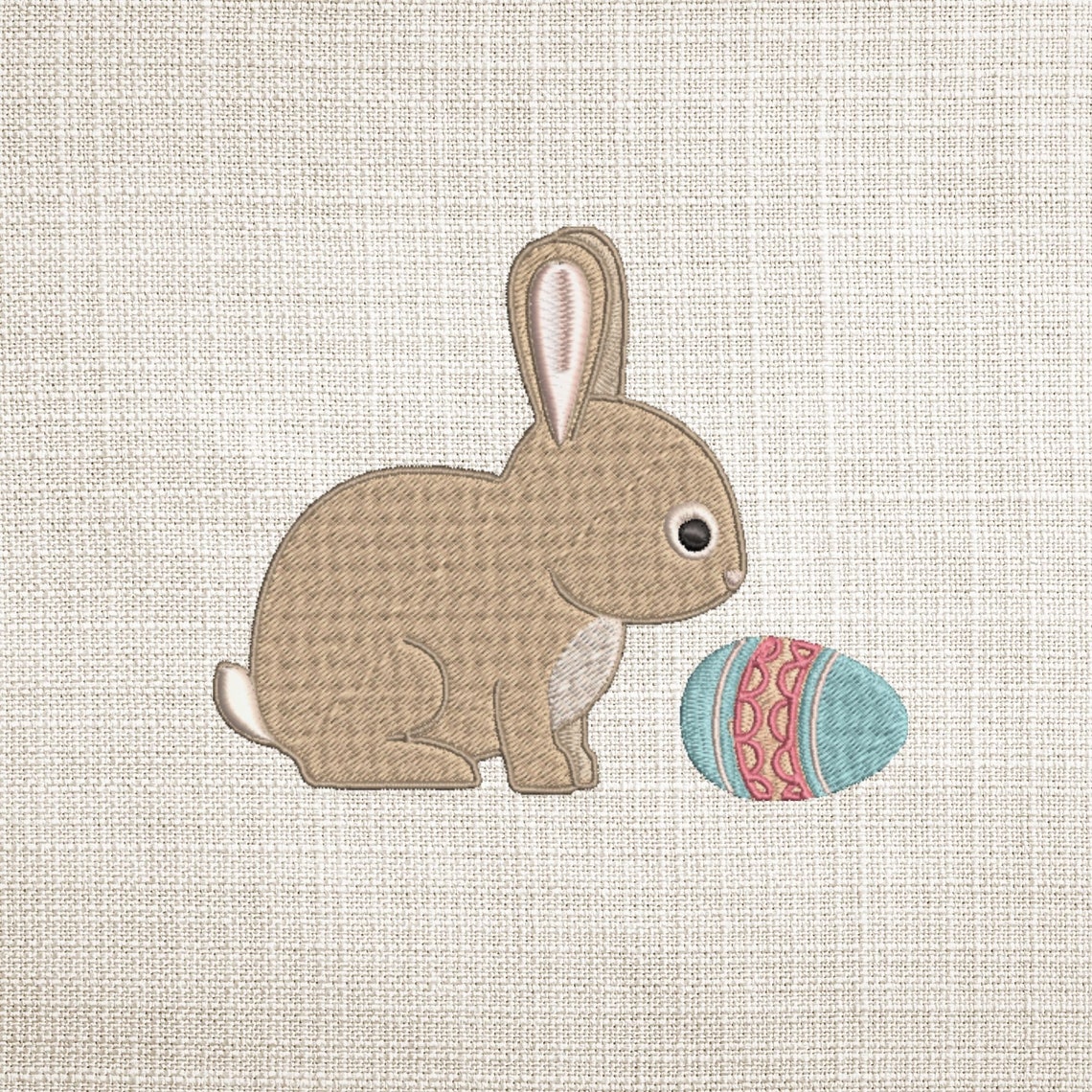 Easter Bunny Embroidery Design File Easter Bunny Machine - Etsy
