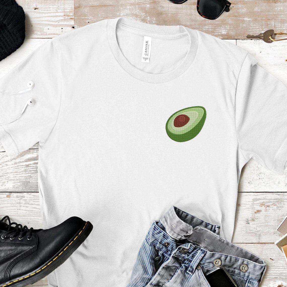 Avocado Design File- Avocado Embroidery File- Avocado Art, Avocado ...