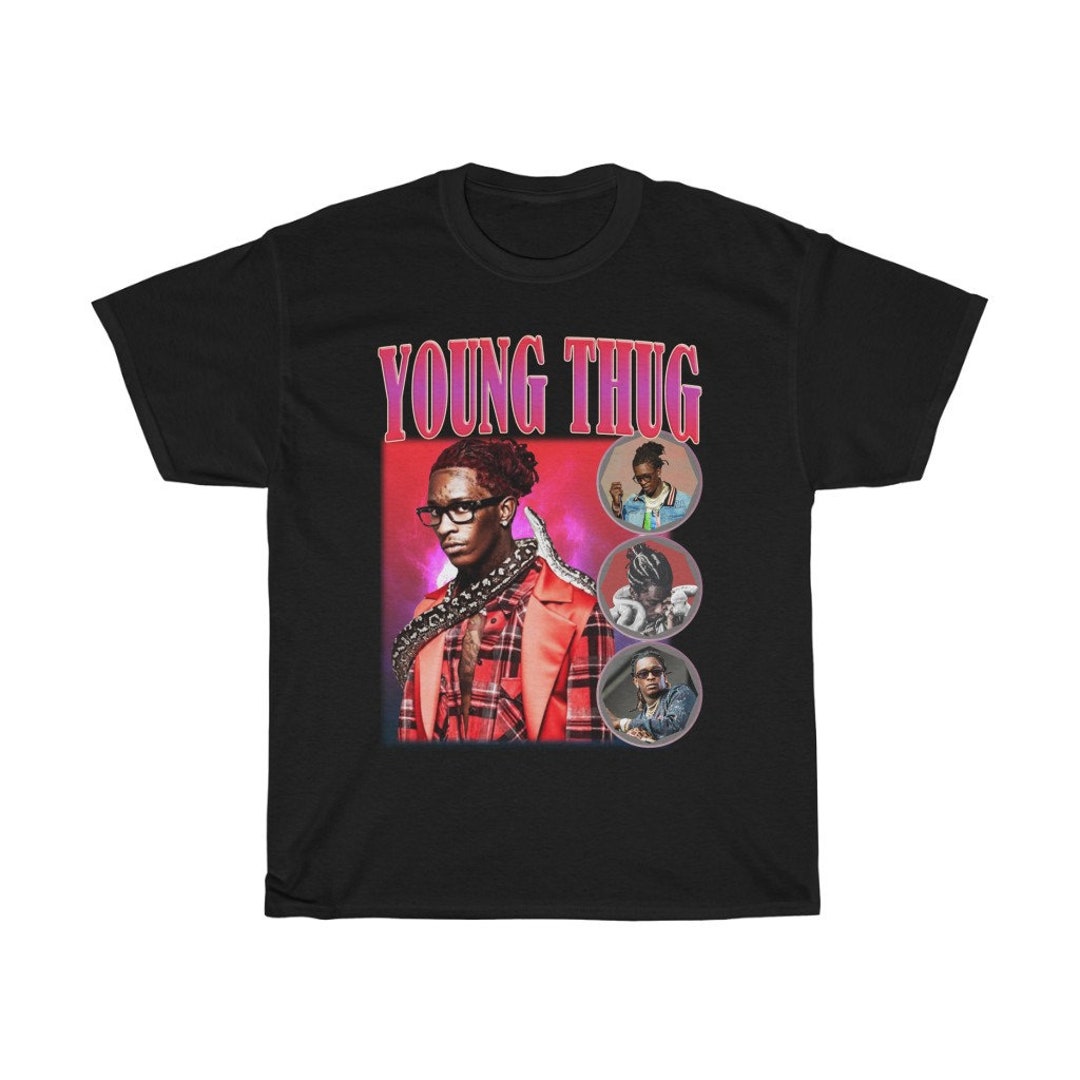 Young Thug Shirt, Young Thug T-shirt, Hypebeast Vintage 90s Rap T Shirt ...