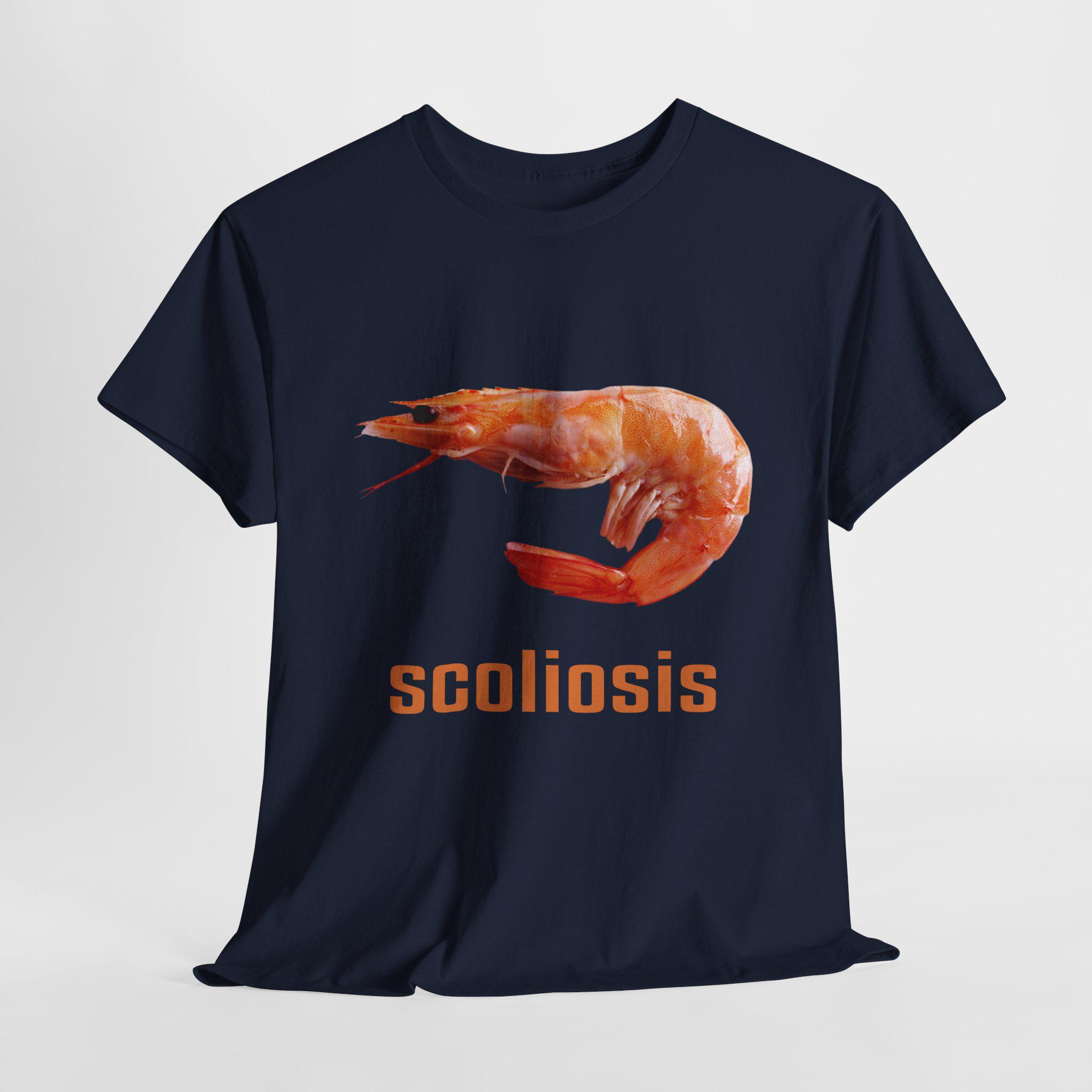Scoliosis Funny Shrimp Meme T-shirt, Ironic Gen Z Meme, Oddly Specific ...